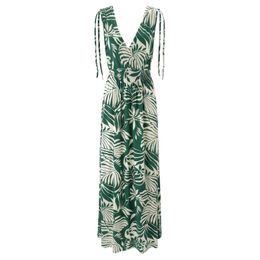 Aniston Selected Kleid 'SELECTED FM' Damen Gr&ouml;&szlig;e 46 beige / dunkelgr&uuml;n Sommerkleid