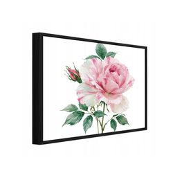 WALLARENA Bilder mit Rahmen Blumen in Rosa | Gr.: 60 x 40 cm