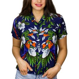 King Kameha Bluse 'Cherryparrot' Damen Gr&ouml;&szlig;e L schwarz