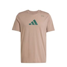 adidas Performance Performance Shirt 'CLIMACOOL CATEGORY TRAINING GRAPHIC' male size S Cappuccino / Fir