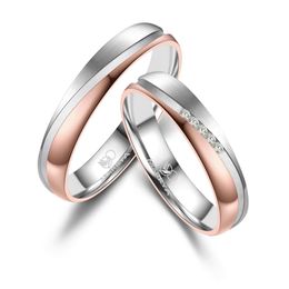 Marrya Ring 'MARRYA ES-42 Ehering aus Edelstahl' Damen Gr&ouml;&szlig;e 56 silber