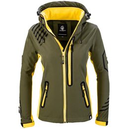 Rock Creek Outdoor Jacket female size M Yellow / Khaki / Black