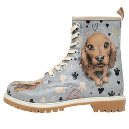 DOGO Lace-Up Ankle Boots female size 37 Beige / Blue / Brown / Black