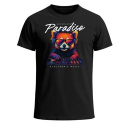 Neverless Shirt 'Dj Red Panda' Herren Gr&ouml;&szlig;e XL schwarz