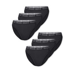 ELLE Slip ' High Leg - ELLE LOGO ' Damen Gr&ouml;&szlig;e XL schwarz