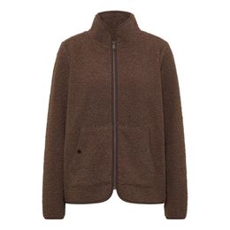 Cecil Teddy-Jacke mit Stehkragen in Unifarbe Damen Gr&ouml;&szlig;e M braun