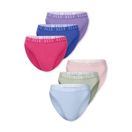 ELLE Slip ' High Leg - ELLE LOGO ' Damen Gr&ouml;&szlig;e L bunt