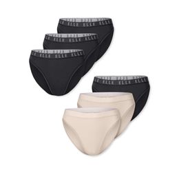 ELLE Slip ' High Leg - ELLE LOGO ' Damen Gr&ouml;&szlig;e XL bunt