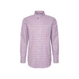 Seidensticker Button Up Shirt male size XXL/XXXL Sky blue / Dark red / White