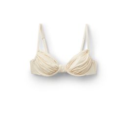 CALZEDONIA Bikini Top 'Shiny Satin' female size 85/95 Ecru
