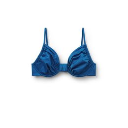 CALZEDONIA Bikinitop 'Shiny Satin' Damen Gr&ouml;&szlig;e 70/80 dunkelblau