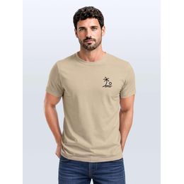 Neverless Shirt 'Palm Logo' Herren Gr&ouml;&szlig;e 4XL beige