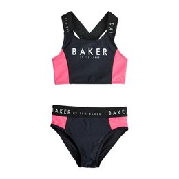 Baker By Ted Baker Badeanzug M&auml;dchen Gr&ouml;&szlig;e 104 hellpink / schwarz / wei&szlig;