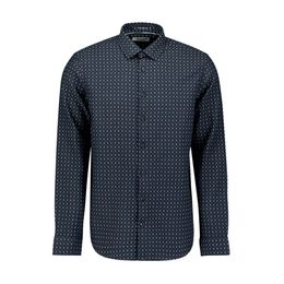 No Excess Button Up Shirt male size L Dark blue / Muddy colored / Wool white