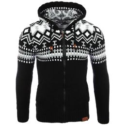 Reslad Knit Cardigan 'RS3104' male size L Black denim