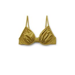 CALZEDONIA Bikinitop 'Shiny Satin' Damen Gr&ouml;&szlig;e 85/95 gr&uuml;n