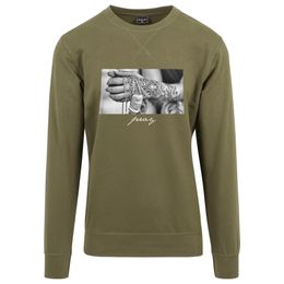 Mt Men Sweatshirt 'Pray 2.0' Herren Gr&ouml;&szlig;e XL grau / anthrazit / oliv / wei&szlig;