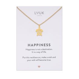 Luuk Lifestyle Kette 'LUUK LIFESTYLE Halskette "Schildkr&ouml;te"' Damen Gr&ouml;&szlig;e 45 / 50 cm gold