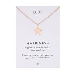 Luuk Lifestyle Kette 'LUUK LIFESTYLE Halskette "Schildkr&ouml;te"' Damen Gr&ouml;&szlig;e 45 / 50 cm rosegold