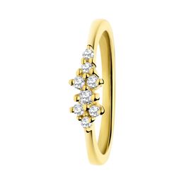 Lucardi Ring Damen Gr&ouml;&szlig;e 52 gold / transparent