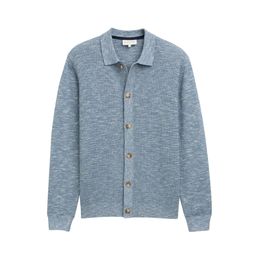 TOM TAILOR Knit Cardigan male size XXXL Dusty blue / Off white