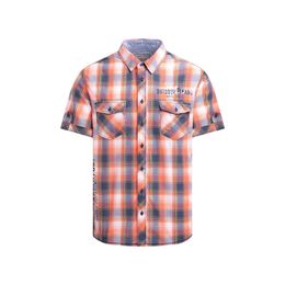 CAMP DAVID Button Up Shirt male size XXL Orange