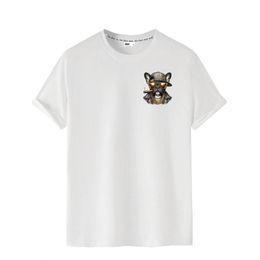 RMK Shirt 'Franz&ouml;sische Bulldogge Bully Sonnenbrille' male size M White denim