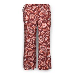 Vero Moda Curve Hose 'VMCNellie' Damen Gr&ouml;&szlig;e 54 orange / dunkelrot / wei&szlig;