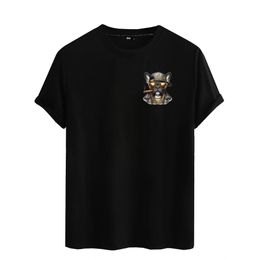 RMK Shirt '&ldquo;Franz&ouml;sische Bulldogge Bully Sonnenbrille&rdquo;' Herren Gr&ouml;&szlig;e 5XL black denim