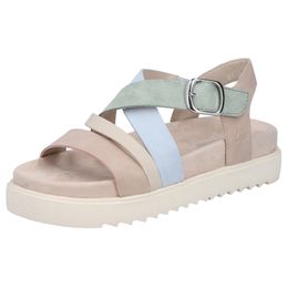 Rieker Strap Sandals female size 37 Beige / Cream / Light blue / Light green