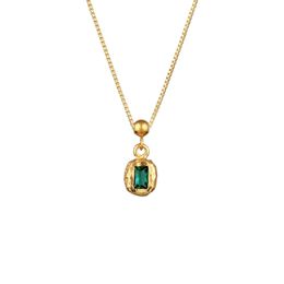Elli Premium Halskette Damen Gr&ouml;&szlig;e 50 gold / gr&uuml;n