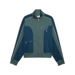 Puma Athletic Jacket 'T7 Love Of The Cat' male size L Green / Petrol / Black