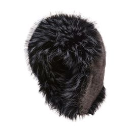 CESARE GASPARI Beanie female size 55/60 Taupe / Light grey
