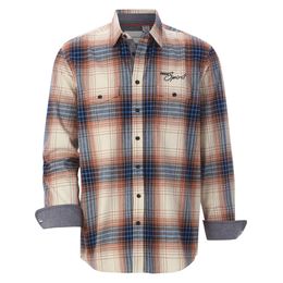 Babista Button Up Shirt 'Olvar' male size L Beige / Blue / Rusty red