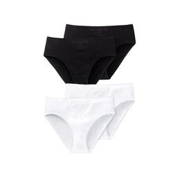 Schiesser Slip 'Essentials' Damen Gr&ouml;&szlig;e S schwarz / wei&szlig;