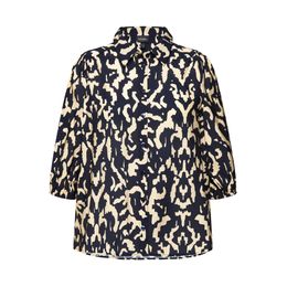 Ulla Popken Bluse Damen Gr&ouml;&szlig;e 4XL/5XL sand / schwarz