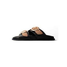 L37 Handmade Shoes Slipper 'STAY UNTIL TOMORROW' Damen Gr&ouml;&szlig;e 37 camel Sommerschuhe