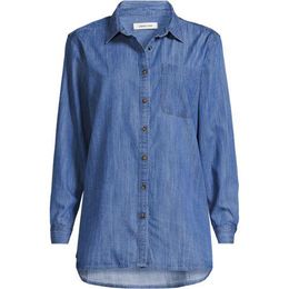 LANDS' END Jeansbluse aus Lyocell-Mix in Plus-Gr&ouml;&szlig;e, Damen, size: plus, Blau, by Lands' End