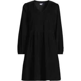 LANDS' END Ausgestelltes Feincordkleid f&uuml;r Damen, Damen, size: regular, Schwarz, Baumwolle, by Lands' End