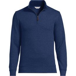 LANDS' END Rei&szlig;verschluss-Pullover aus Bedford-Ripp f&uuml;r Herren, Herren, size: regular, Blau, Baumwolle, by Lands' End