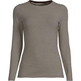 LANDS' END Shirt aus Baumwolle/Modal-Mix mit Rundausschnitt f&uuml;r Damen in Petite-Gr&ouml;&szlig;e, Damen, size: petite, Braun, Baumwolle Modal, by Lands' End