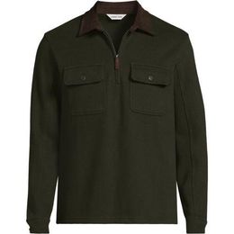 LANDS' END Bedford-Polopullover mit Rei&szlig;verschluss f&uuml;r Herren, Herren, size: regular, Braun, Baumwoll-Mischung/Polyester-Mischung, by Lands' End