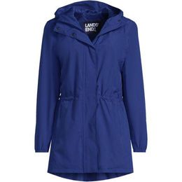 LANDS' END Wasserdichte Regenjacke SQUALL mit Packfach f&uuml;r Damen in Plus-Gr&ouml;&szlig;e, Damen, size: plus, Blau, Polyester, by Lands' End