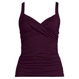 LANDS' END Tankinitop CHLORRESISTENT mit V-Ausschnitt f&uuml;r Damen, Damen, size: regular, Lila, Nylon-Mischung, by Lands' End
