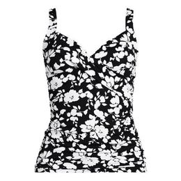 LANDS' END Tankinitop CHLORRESISTENT mit V-Ausschnitt f&uuml;r Damen, Damen, size: regular, Schwarz, Nylon-Mischung, by Lands' End
