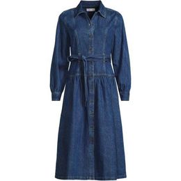 LANDS' END Jeans-Midikleid in Plus-Gr&ouml;&szlig;e, Damen, size: plus, Blau, by Lands' End