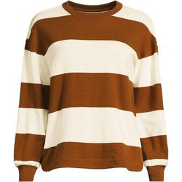 LANDS' END Jersey-Shirt mit langen &Auml;rmeln f&uuml;r Damen, Damen, size: regular, Braun, Baumwolle, by Lands' End