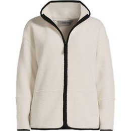 LANDS' END Teddy-Jacke f&uuml;r Damen in Petite-Gr&ouml;&szlig;e, Damen, size: petite, Elfenbein, Polyester, by Lands' End
