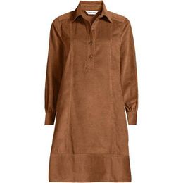 LANDS' END Breitcord-Hemdkleid f&uuml;r Damen in Plus-Gr&ouml;&szlig;e, Damen, size: plus, Braun, Baumwolle, by Lands' End