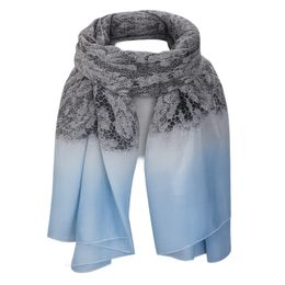 Loreza Schal 'Damen Schal' Damen Gr&ouml;&szlig;e 2.5 cm x 2.5 cm hellblau